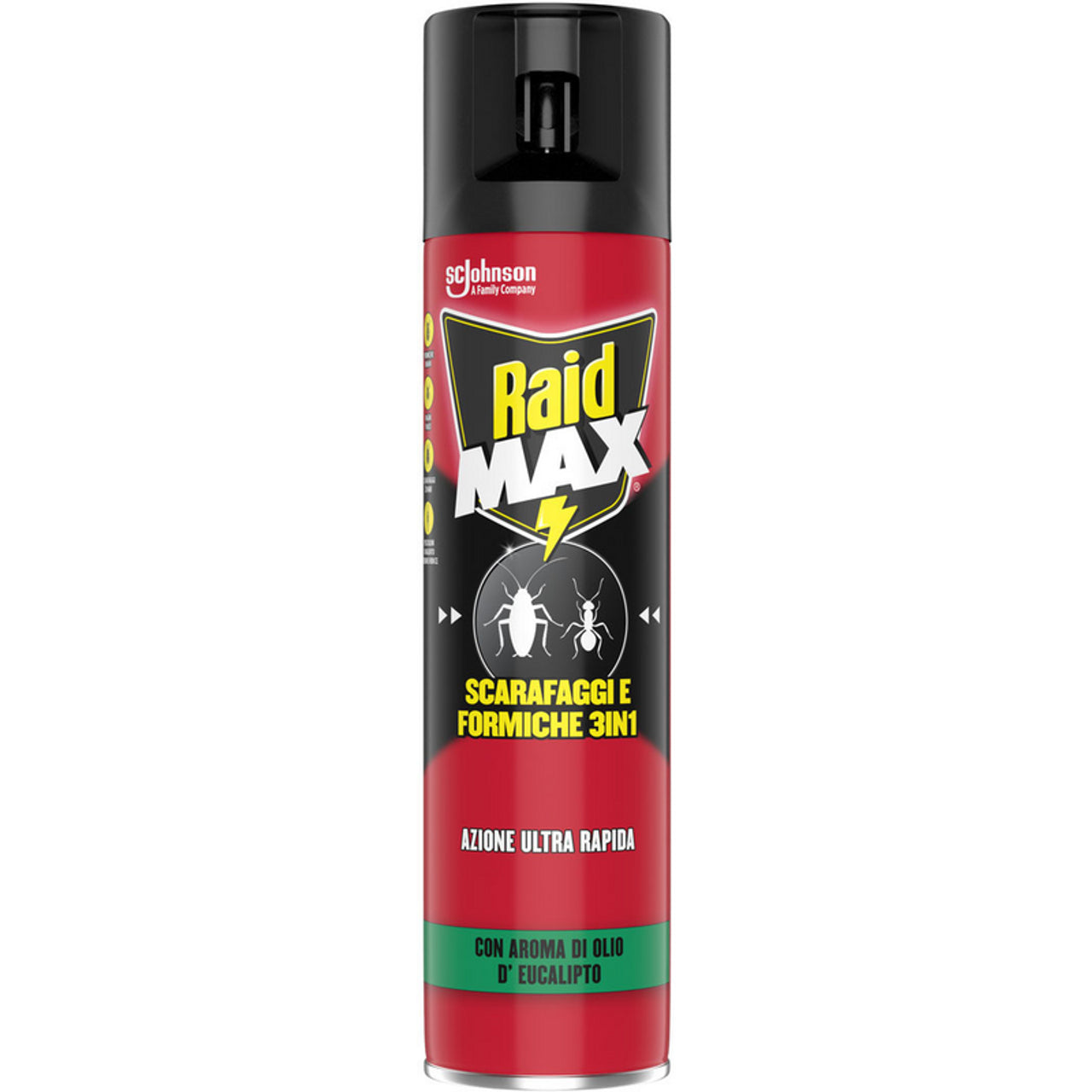 Raid max insecticide spray cockroaches and ants 3in1 ultra rapid actio